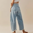 GYUJNB High Waisted Barrel Jeans for Women Women Y2k Baggy Wide Leg ...