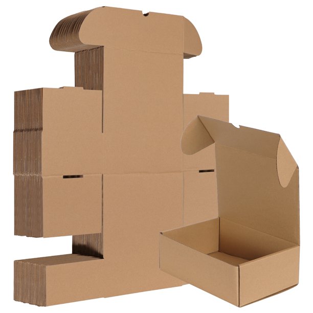 Calenzana 25 Pack 9x6x3 Shipping Boxes, Corrugated Cardboard Box for ...