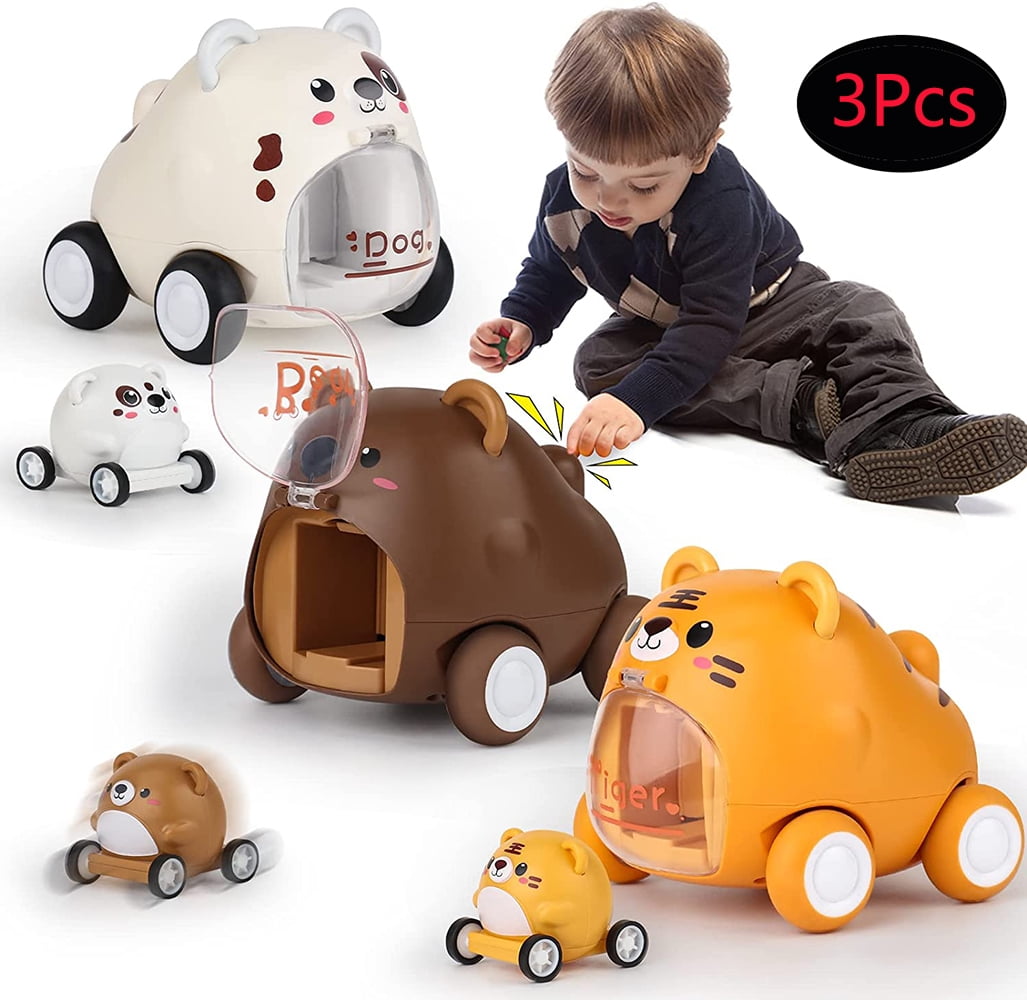 Toddler Toys Baby Toys 3PCS Baby Toddler Cars Toy for 1 2 3 4 5 6 7 ...