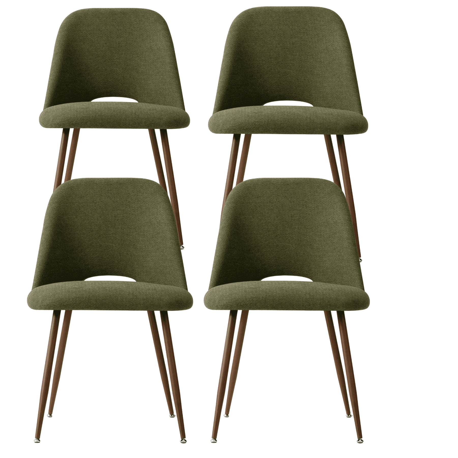 Click here for Kossmai Set Of 4 Mid Century Modern Upholstered Di... prices