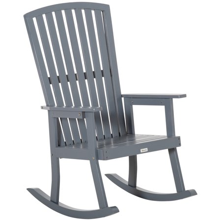 Outsunny Patio Wooden Rocking Chair, Outdoor Porch Rocker Chair with ...