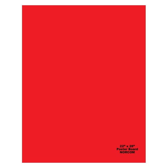 Norcom 79871-25 22 x 28 in. Poster Board, Red - Pack of 25 - Walmart.com