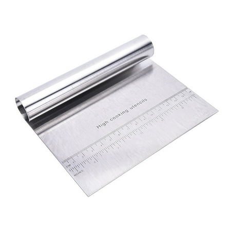 Stainless Steel Cake Scraper Pizza Dough Scraper Cutter Kitchen Flour ...