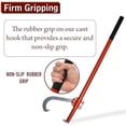 48" Can't Hook - Carbon Steel Wood Log Moving Tool with Rubber Grip ...