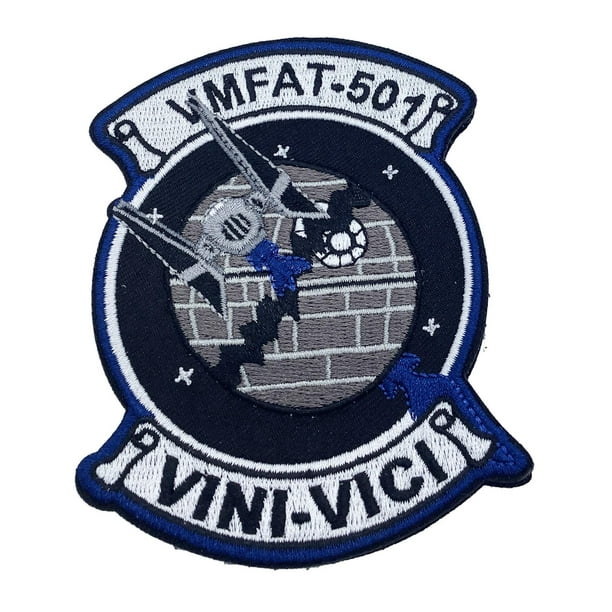 VMFAT-501 Warlords (Tie Fighter) Patch - With Hook and Loop, 4 inch ...