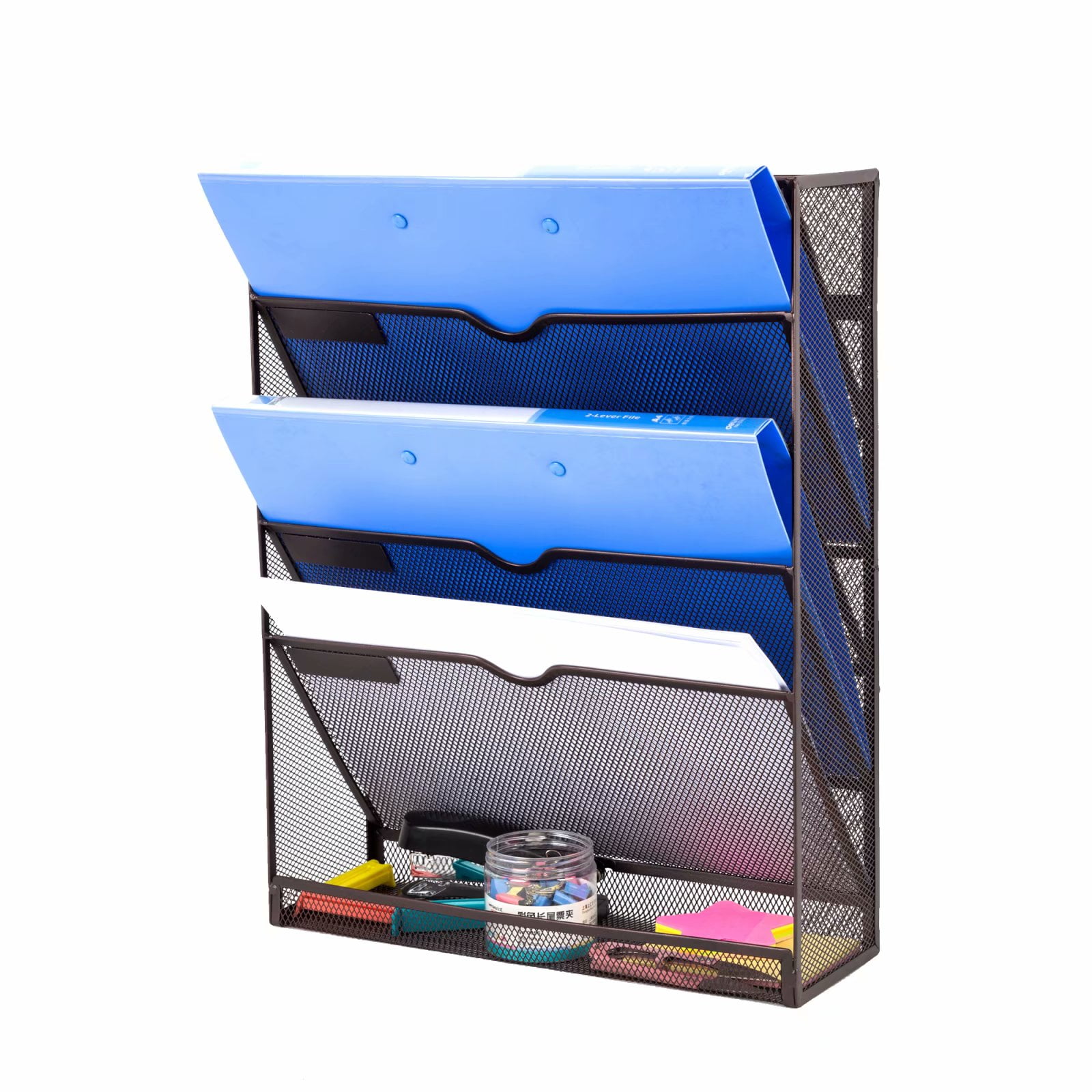 Pro Space File Organizer Holder 5 Pocket Metal Mesh Hanging Folder ...