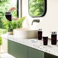 Bathroom Accessory Set 6 Piece with Deep Burgundy Roses Dark Floral ...