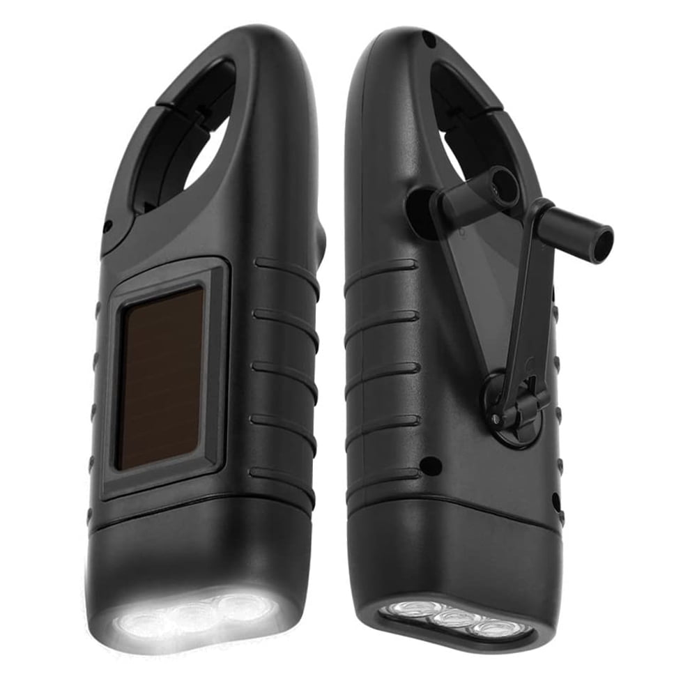 2pcs hand-crank flashlight, solar flashlight, emergency flashlight ...