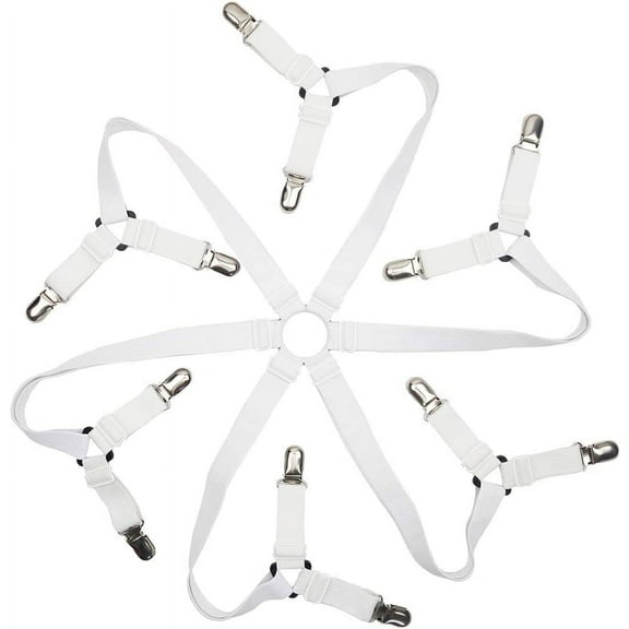 Bed Sheet Holder Straps - Adjustable Crisscross Sheet Clips Elastic ...