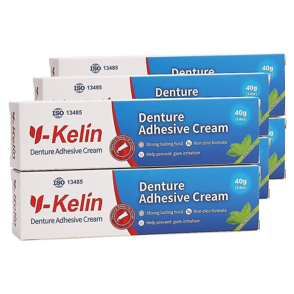 Denture Adhesive Cream 3/4/6 Pack Formula Zinc Free Extra Strong Hold ...