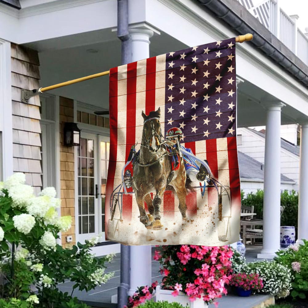 FLAGWIX American House Flag (29.5" x 39.5")-Harness Racing Flag ...