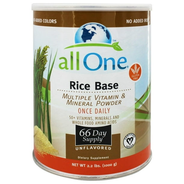 All One - Rice Base Multiple Vitamin & Mineral Powder - 2.2 lbs ...