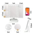 SUGIFT Makeup Mirror Vanity Mirror with 22 LED Lights, 1x 2X 3X 10X ...