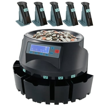 Kuervmo Coin Counter Machine with LCD Screen, 500 Coins Capacity ...