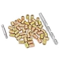 80 Pcs M6 Wood Nut Inserts - Metal Headless Hex Socket Drive Threaded ...