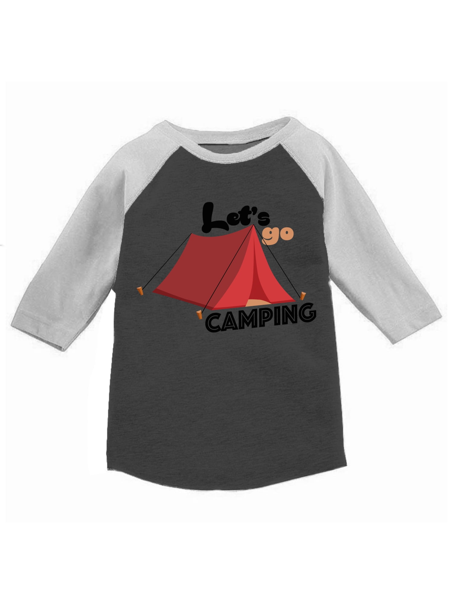Awkward Styles Let's Go Camping Toddler Raglan Camp Gifts for Kids ...