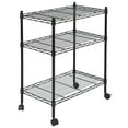 ZenSports 3-Tier Heavy Duty Storage Shelving with Wheels, 220lbs Steel ...