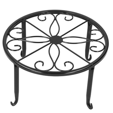 Wrought Iron Pot Plant Stand Flower Shelf Indoor Outdoor Garden Decor ...