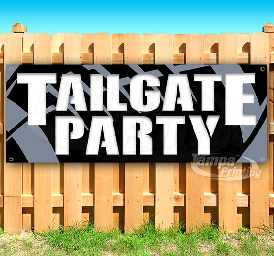 Tailgate Party 13 oz Vinyl Banner With Metal Grommets - Walmart.com