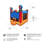 JumpOrange Outdoor Inflatable Bounce House with Blower Commercial Grade ...