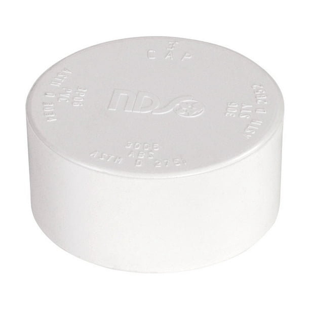 NDS Schedule 35 3 in. Hub each X 3 in. D Hub PVC Drain Cap 1 pk ...
