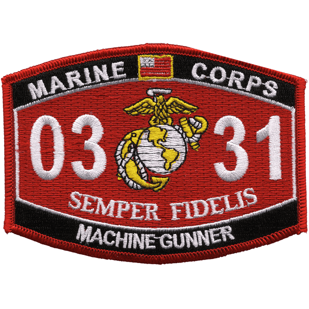 Marine Corps 0331 Infantry Machine Gunner MOS Patch - Veteran Owned ...