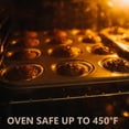12 Cup Carbon Steel Muffin Pans, 4 Pack with 200 Cupcake Liners, Baking ...