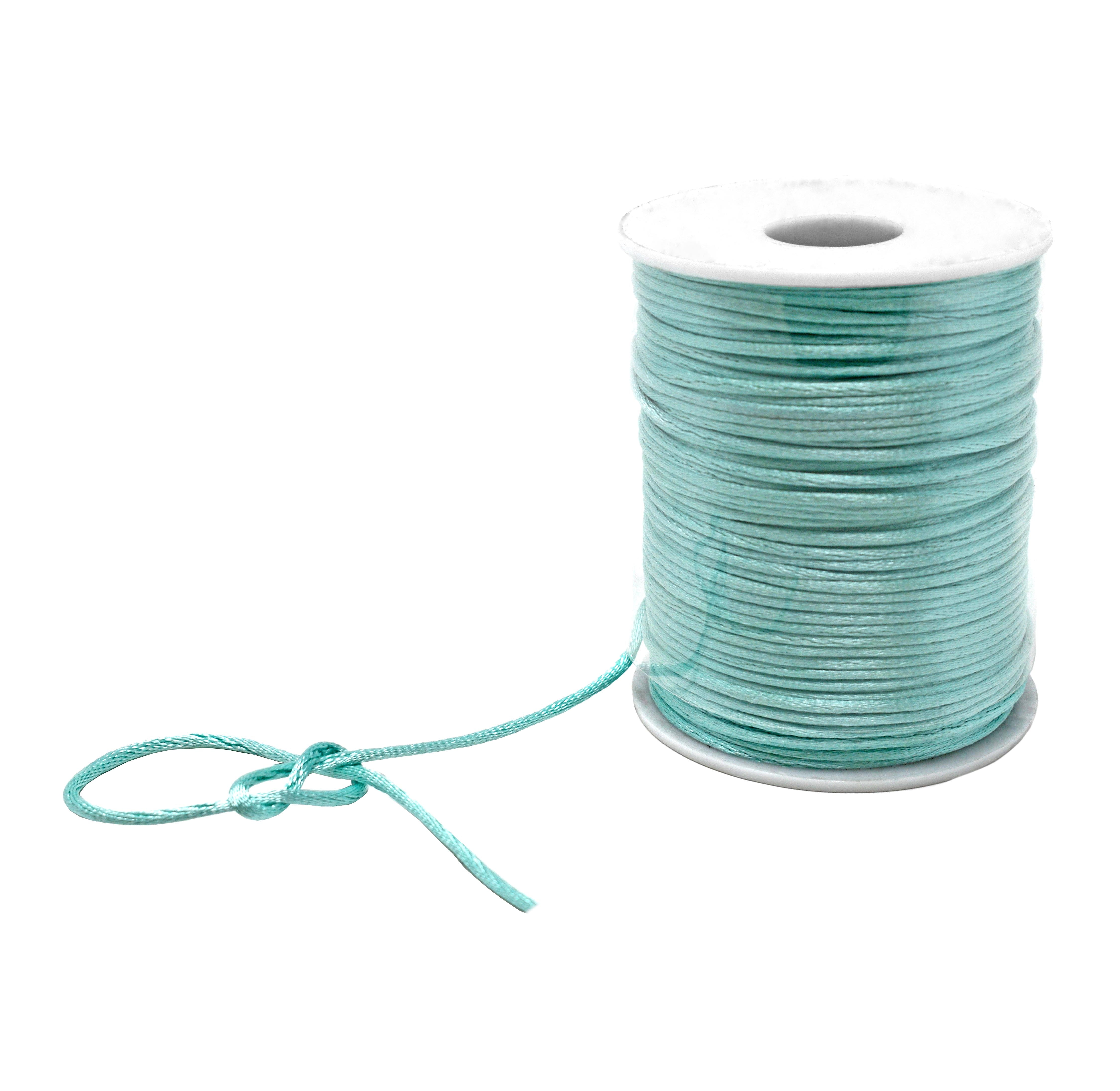 Craft And Party- 2mm x 100 yards Satin Rattail Cord Shamballa Nylon ...