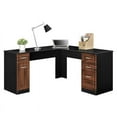 Altra Avalon L Desk, Cherry/Black - Walmart.com