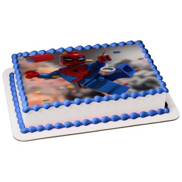 Marvel Spiderman Climbing Wall Edible Cake Topper Image ABPID07792 ...