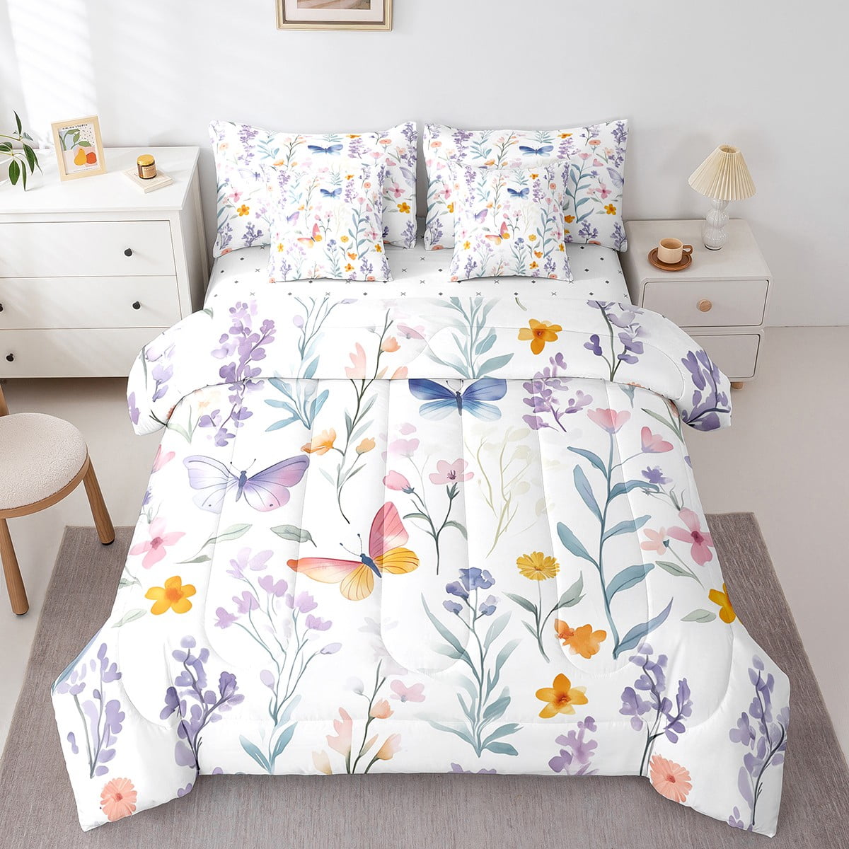 Click here for Erosebridal Watercolor Flower Bed In A Bag Twin Si... prices