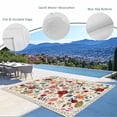 Colorful Flowers Square Indoor Outdoor Rugs 6x9 Ft, Spring Vintage ...
