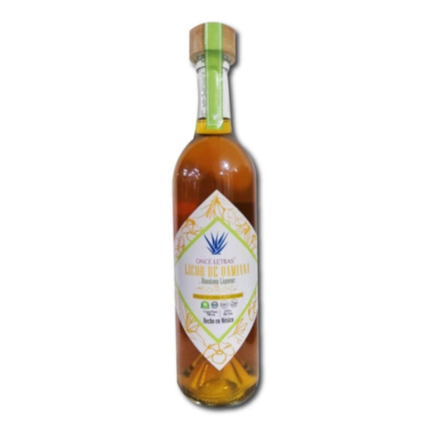 Pack de 12 Licor De Damiana Once Letras 750 ml De Demiana Once Letras ...