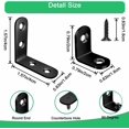 20 pieces of angle brackets, black small right angle brackets, suitable ...