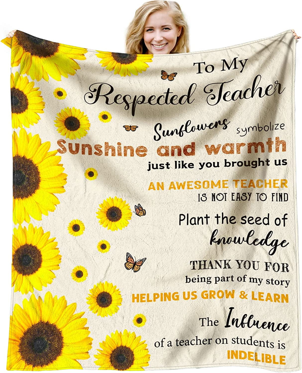 Teacher Gifts for Women Blanket - Teacher Appreciation Gifts - Best ...