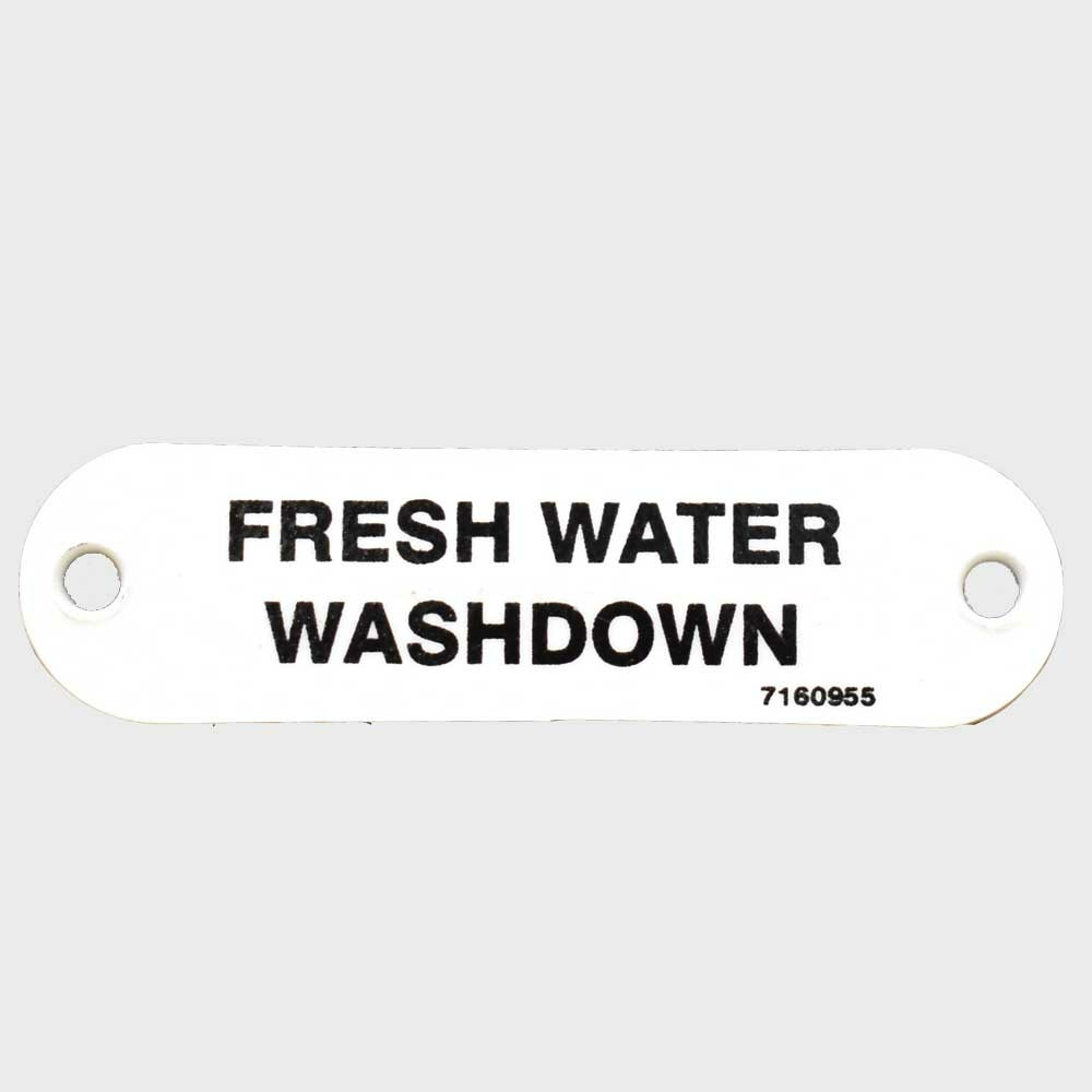 Carver Boat Washdown Label 7160955 | Fresh Water 2 3/4 Inch White ...