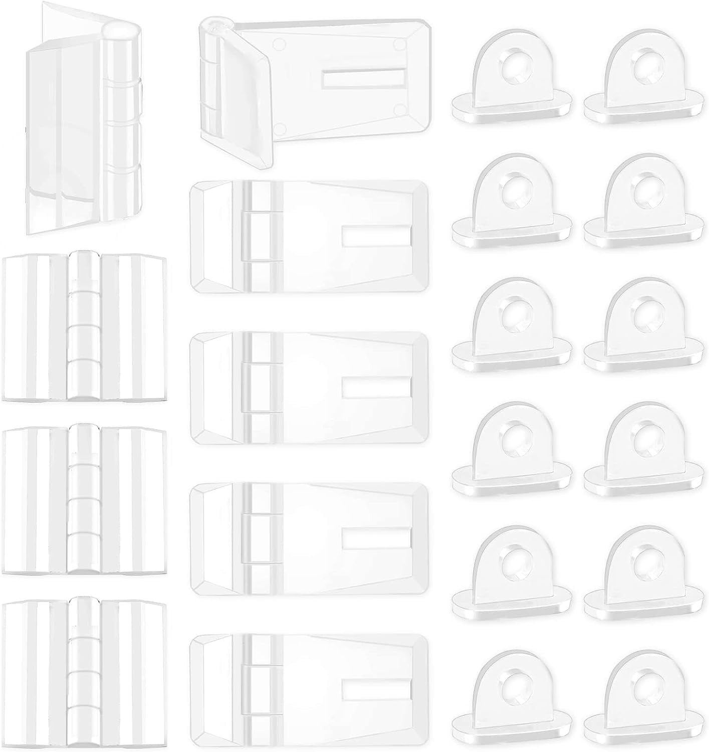 60Pcs Acrylic Mini Hinge and Clear Acrylic Hinges Hasp with Lock Buckle ...
