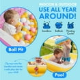 Inflatable Baby Pool Bathtub & Ball Pit for Toddlers, 34" Orange Burst ...