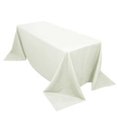 Efavormart 90x132" Seamless Premium IVORY 200 GSM Linens Polyester ...