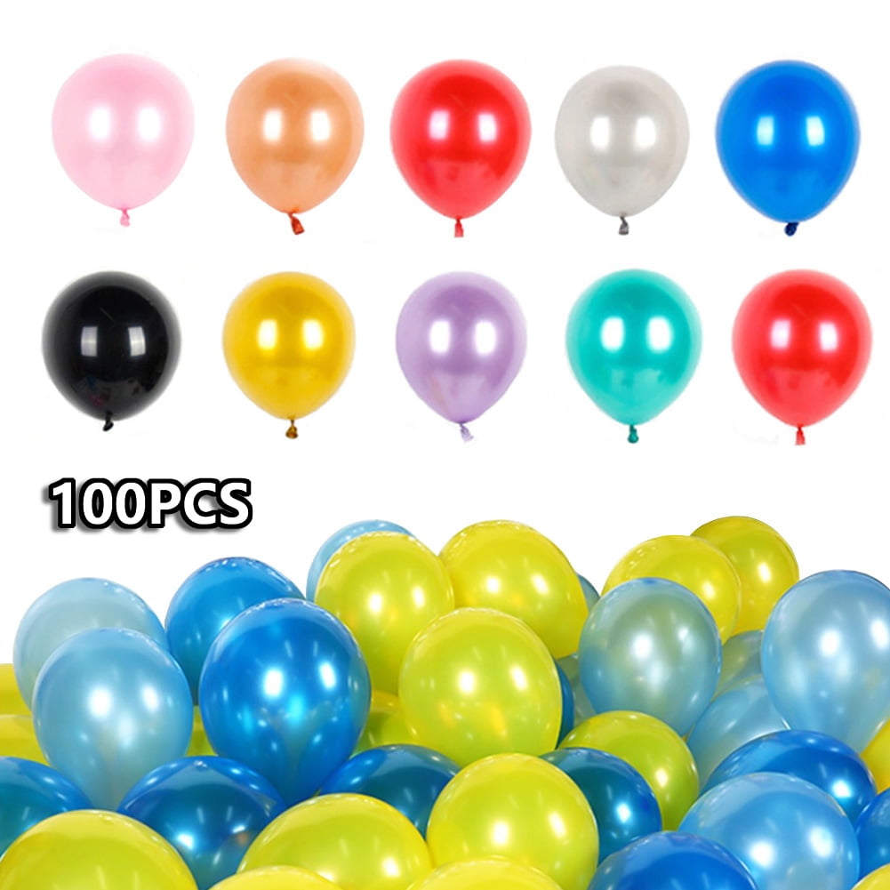 100PCS Party Balloon Colorful Balloon Ten Colors 10 Inches Latex ...
