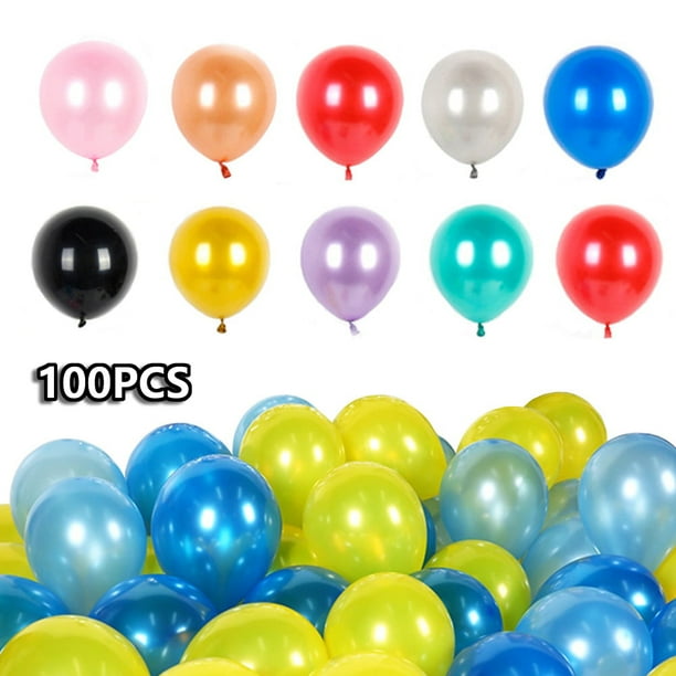 100PCS Party Balloon Colorful Balloon Ten Colors 10 Inches Latex ...