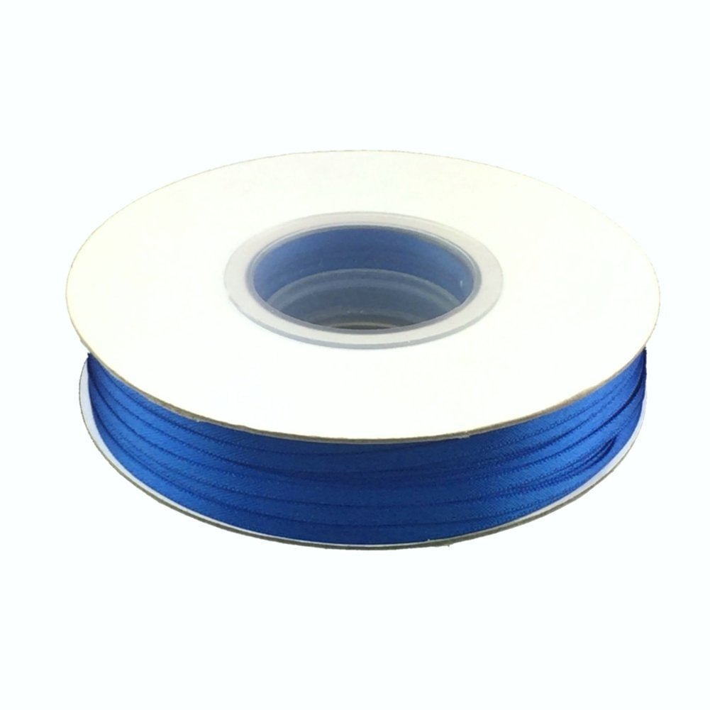 1/8 Inch Double Faced Satin Ribbon - Royal Blue - 100 Yard Spool ...