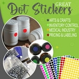 Kids Crafts Stickers - Colorful 1/2 inch Dots Labels for Children Fun ...
