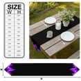 Abstract Purple Flame Table Runner Linen Burlap Table Runner 72 Inches ...