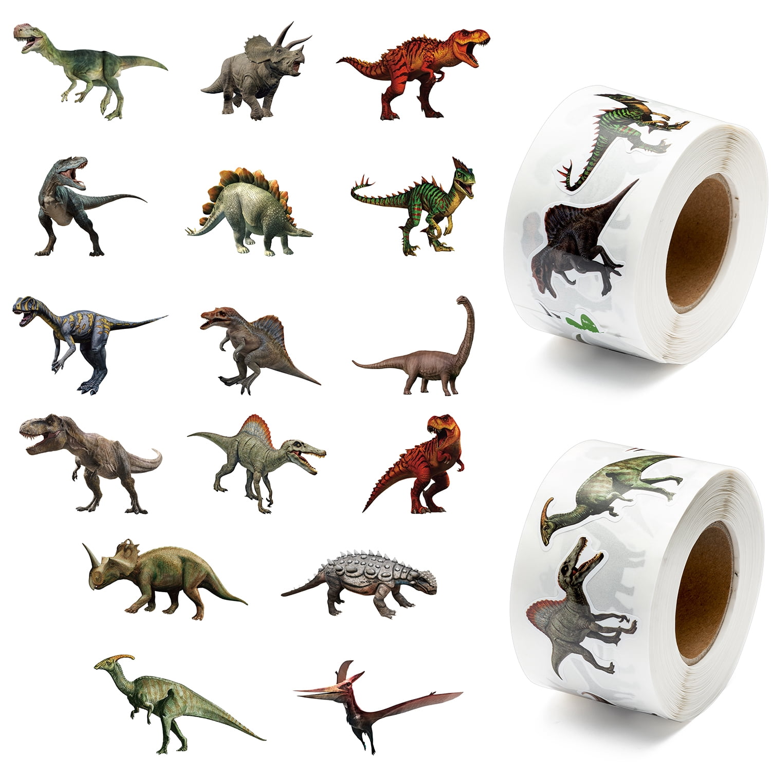 H1vojoxo 1000PCS Dinosaur Realistic Sticker Roll, Dinosaur Aesthetic ...