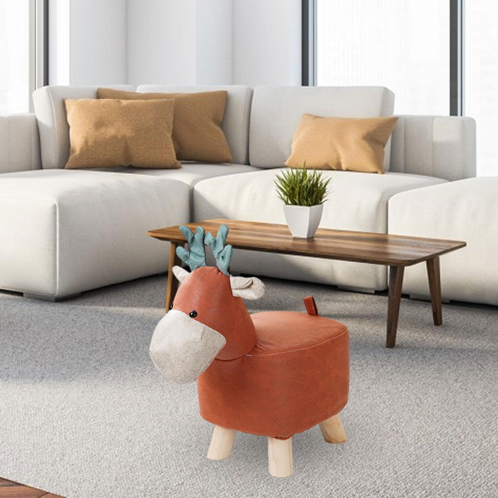 Footrest Ottoman Animal Footstool Cute Shoes Changing Chair ...