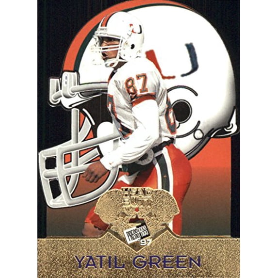 1997 Press Pass Head Butt Die Cuts #HB6 Yatil Green NFL Football ...
