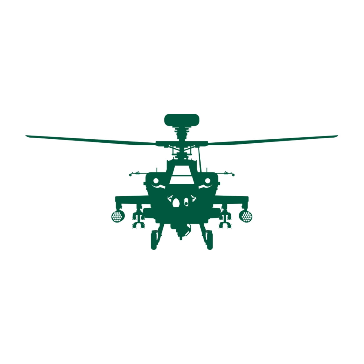 AH-64 Apache Sticker Decal Die Cut - Self Adhesive Vinyl - Weatherproof ...