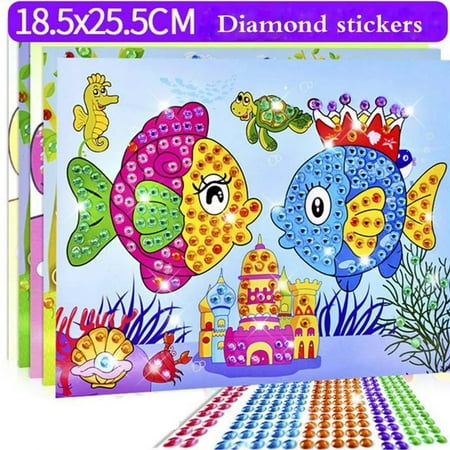 Amyove enfants diamant cristal autocollants 3D en trois dimensions ...