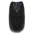 Kinky Straight Clip In Hair Extensions for Black Women Real Human Hair ...